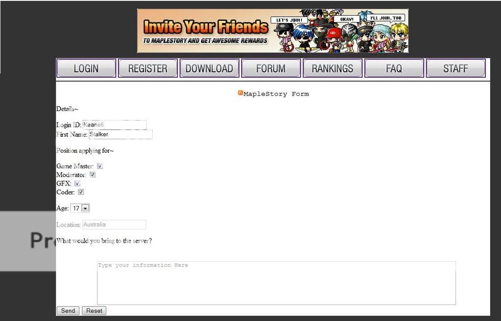 [Release]Form.HTML~Simple maplestory form page | RaGEZONE - MMO Development Forums