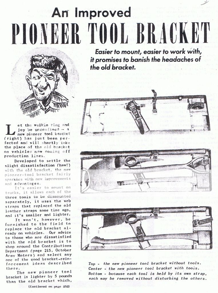 Pioneer Tool Racks (early vs. late) - G503 Military Vehicle Message Forums