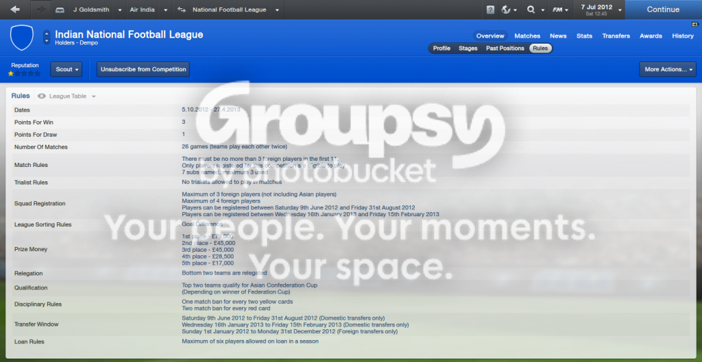 Goldsmith wants Gold... - Football Manager Stories - FM14 - Football ...