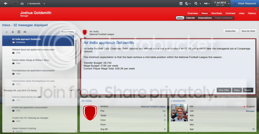 Goldsmith wants Gold... - Football Manager Stories - FM14 - Football ...